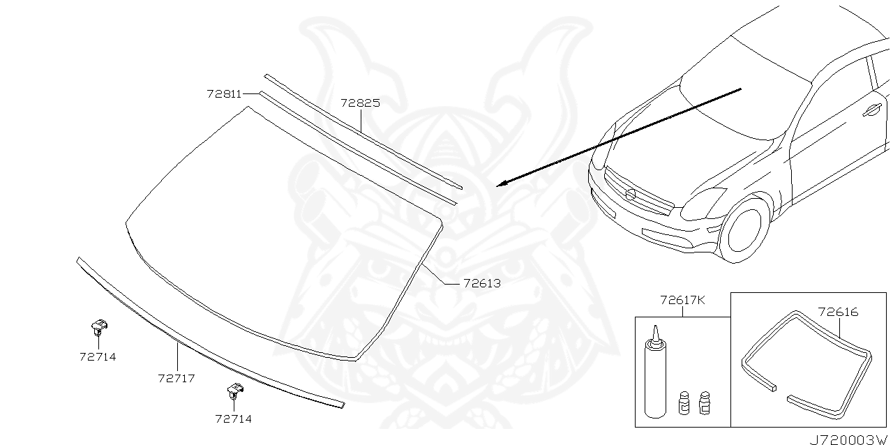 G2891-89925 - Nissan - Sealant Kit, Glass - Nengun Performance