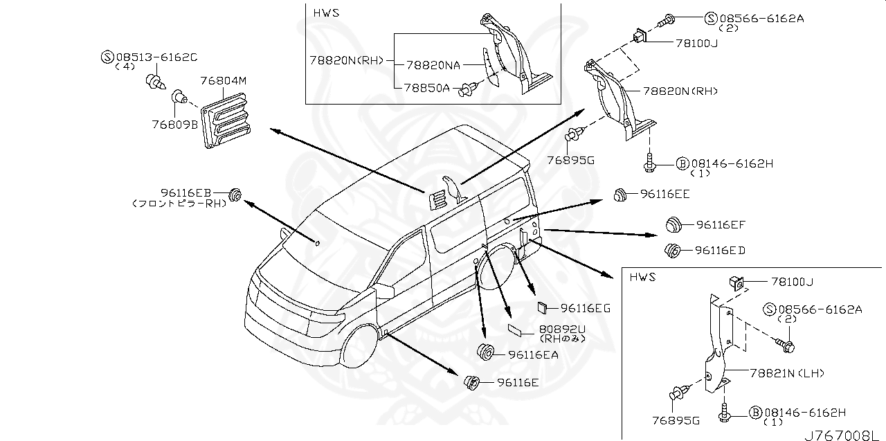 01658-00551 - Nissan - Plug, Front Floor - Nengun Performance