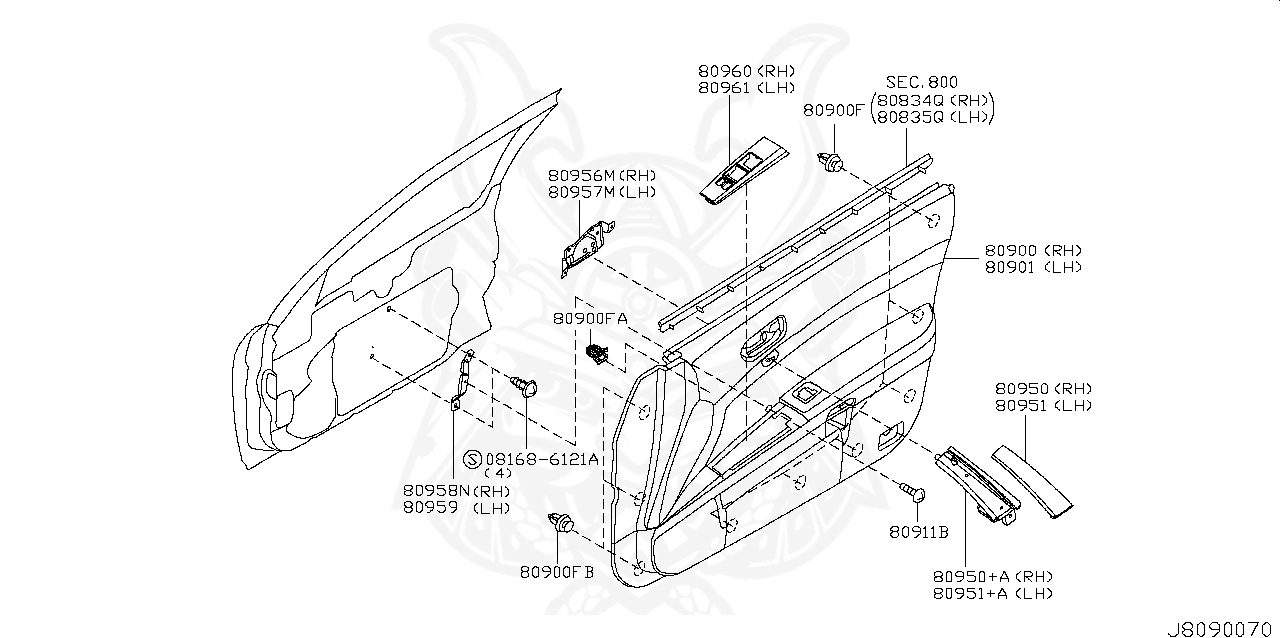 01553-09791 - Nissan - Clip, Trim - Nengun Performance