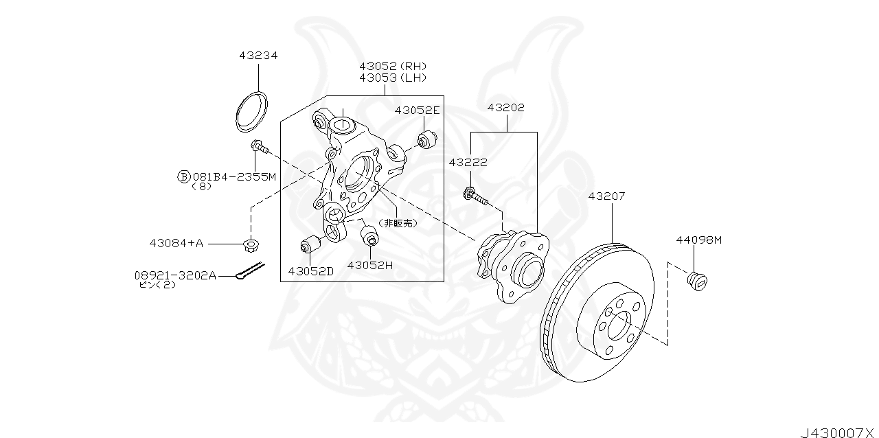 43222-41B00 - Nissan - Bolt, Hub - Nengun Performance