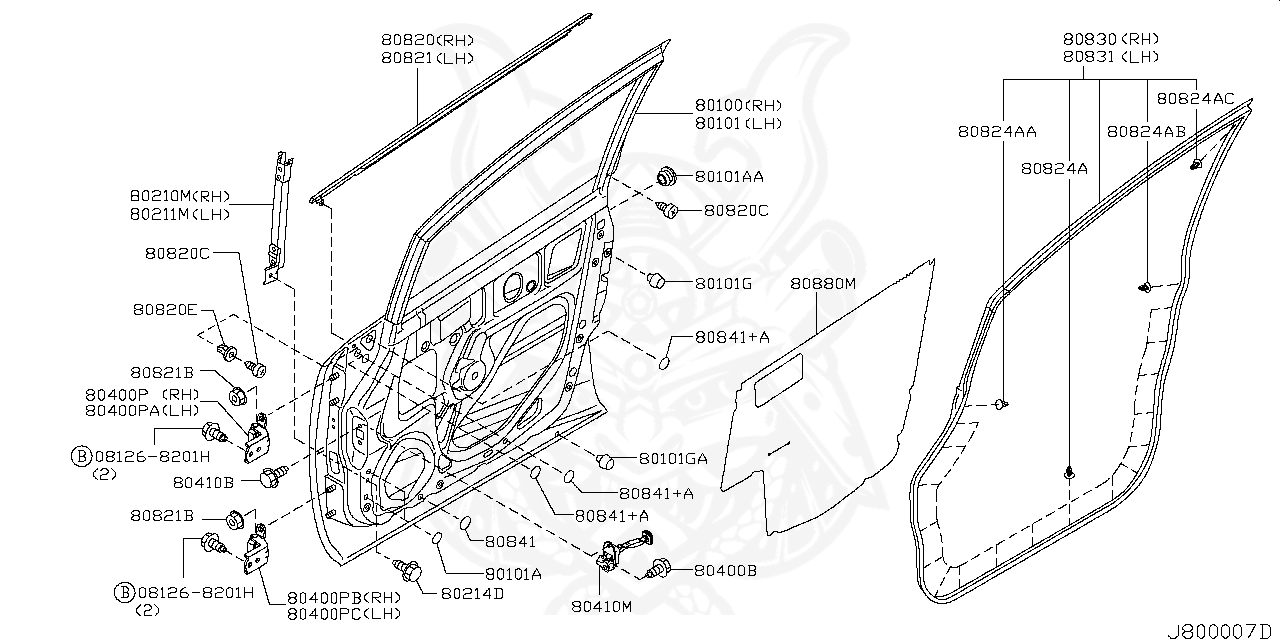 80872-W1011 - Nissan - Rubber Bumper, Door - Nengun Performance