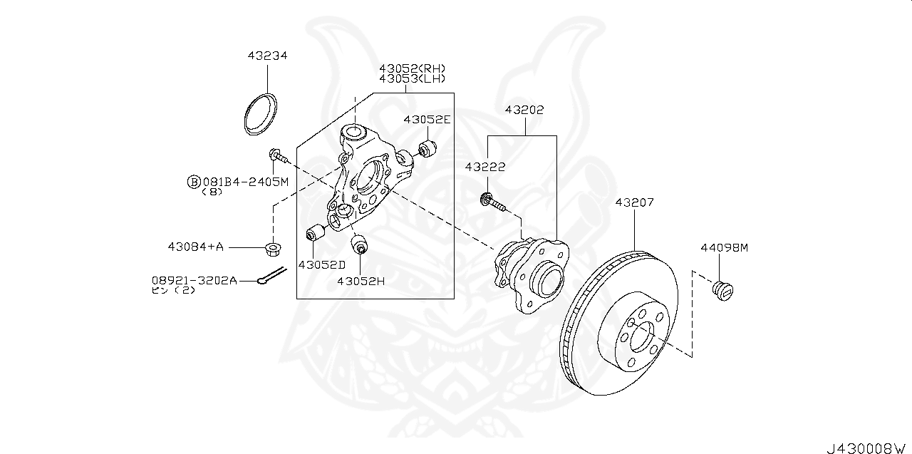 43222-41B00 - Nissan - Bolt, Hub - Nengun Performance