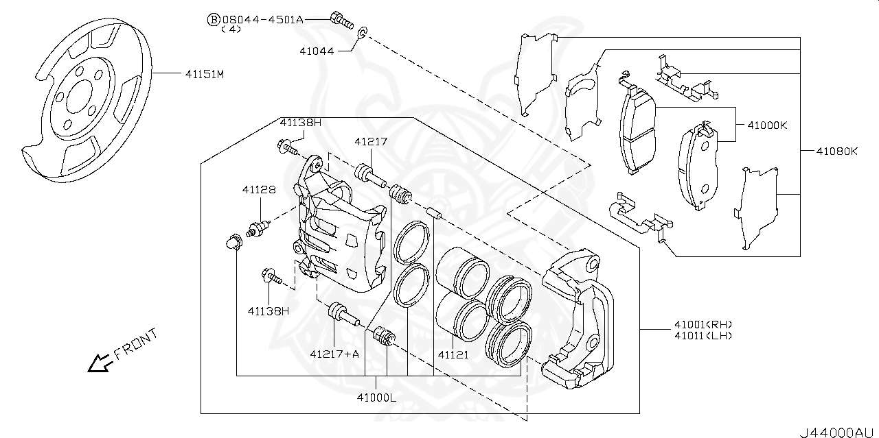 AY040-NS122 - Nissan - Pad Kit, Disk Brake Front - Nengun Performance