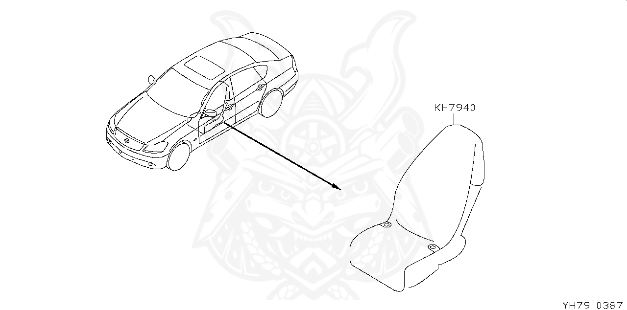 H7940-89900 - Nissan - Dog, Seat Cover - Nengun Performance
