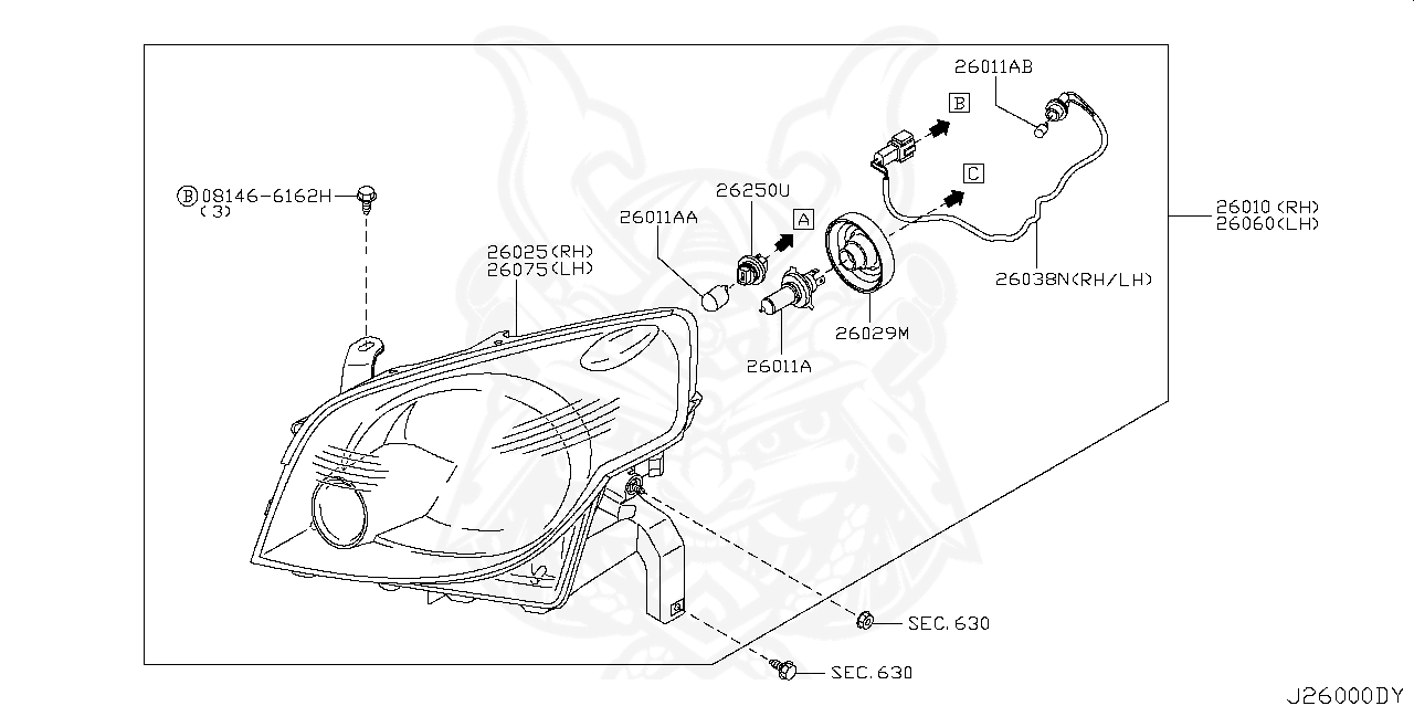 AY080-10003 - Nissan - Bulb - Nengun Performance