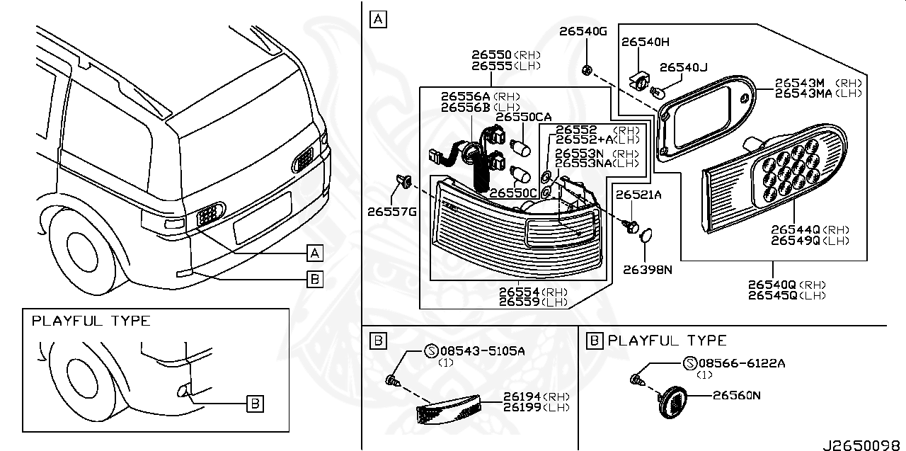 26557-2U000 - Nissan - Grommet - Nengun Performance