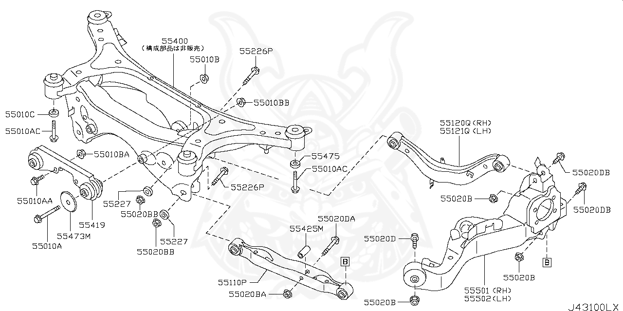 55475-60U00 - Nissan - Stopper, Mounting Member Lower - Nengun Performance