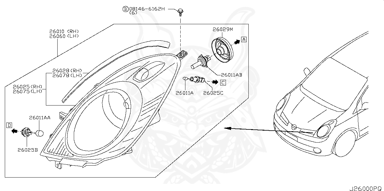 26261-89962 - Nissan - Bulb - Nengun Performance