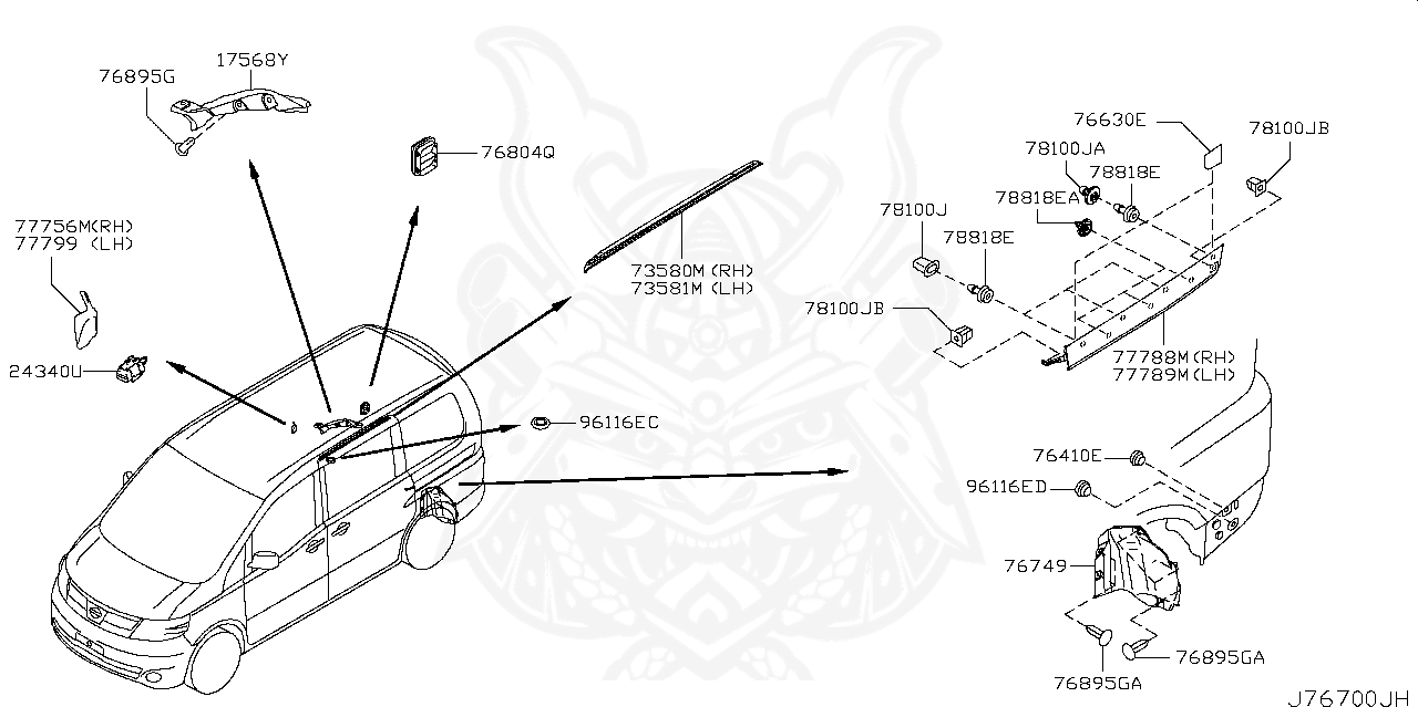 01658-00551 - Nissan - Plug, Front Floor - Nengun Performance