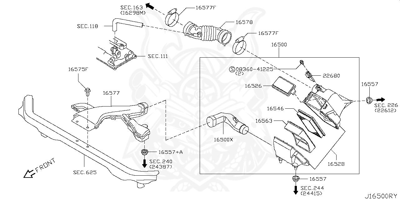 16557-6N200 - Nissan - Mounting, Rubber Air Cleaner - Nengun Performance