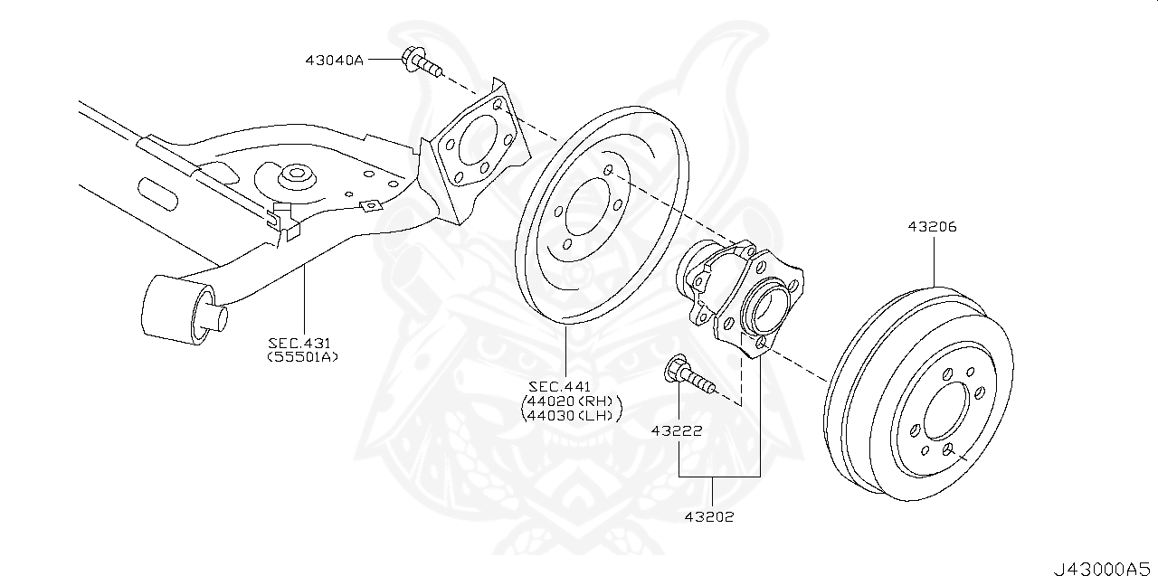 43222-41B00 - Nissan - Bolt, Hub - Nengun Performance