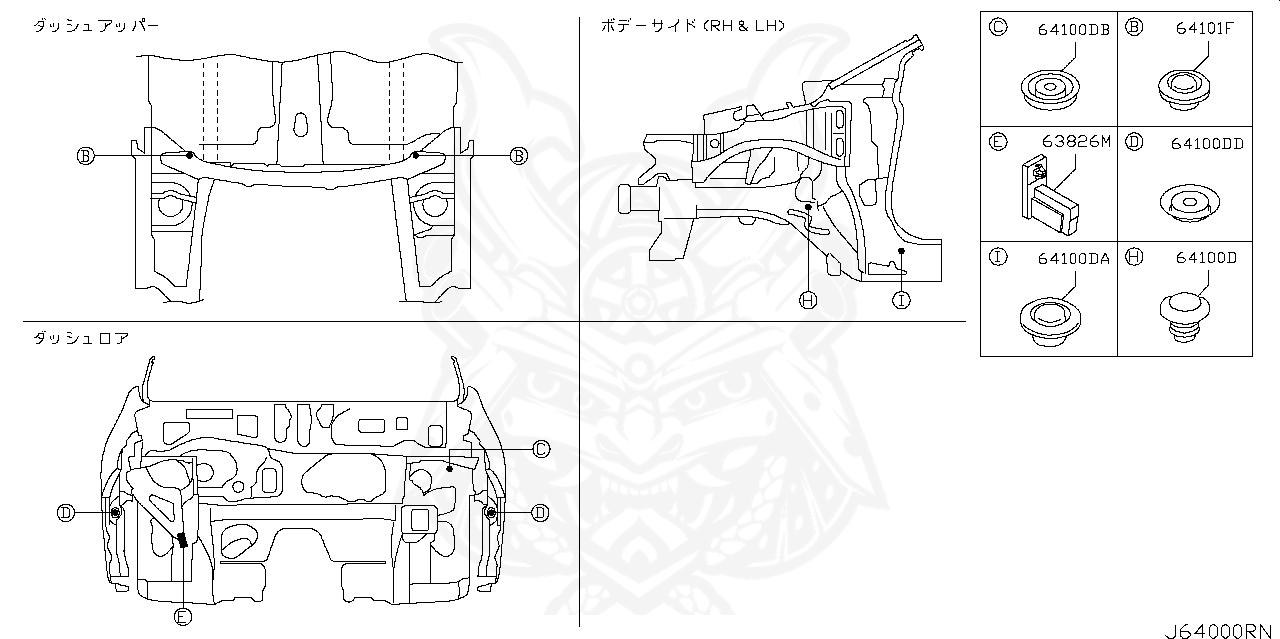 01658-00551 - Nissan - Plug, Front Floor - Nengun Performance