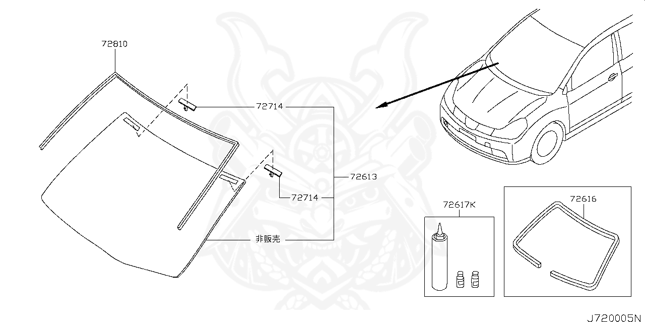 G2891-89925 - Nissan - Sealant Kit, Glass - Nengun Performance
