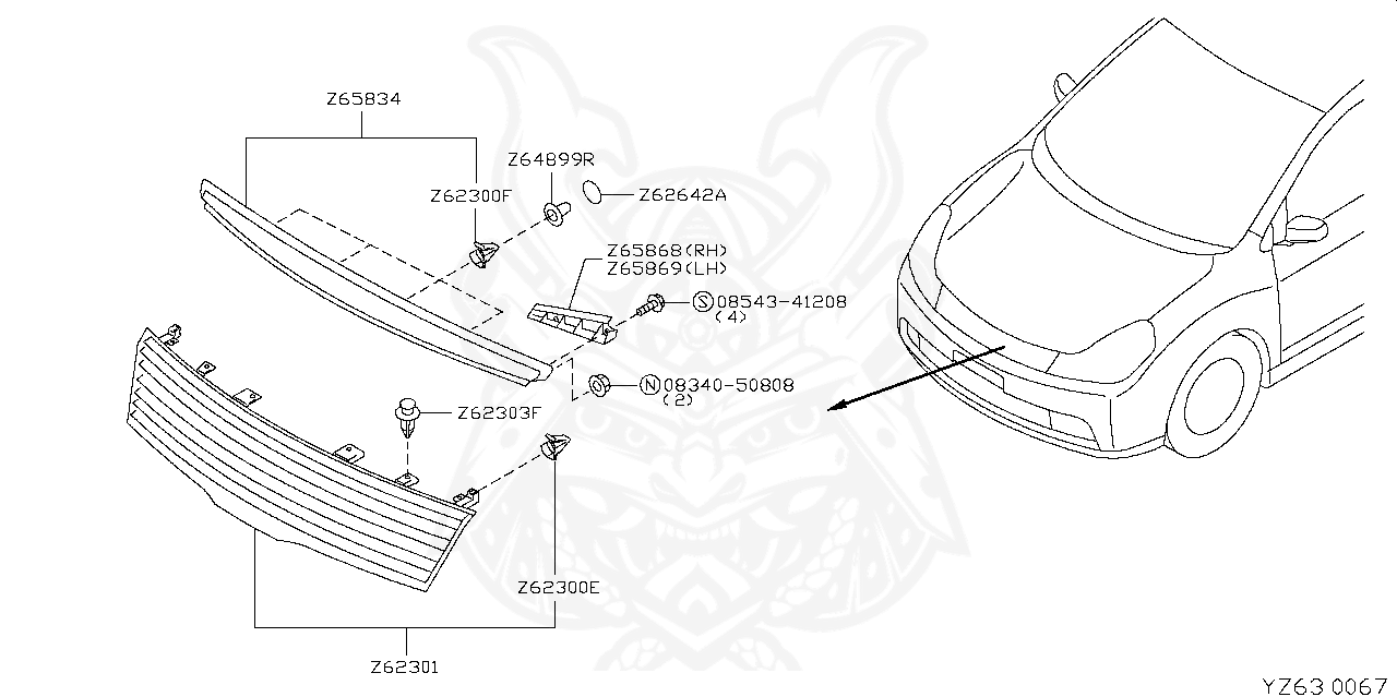 76882-6P000 - Nissan - Clip - Nengun Performance