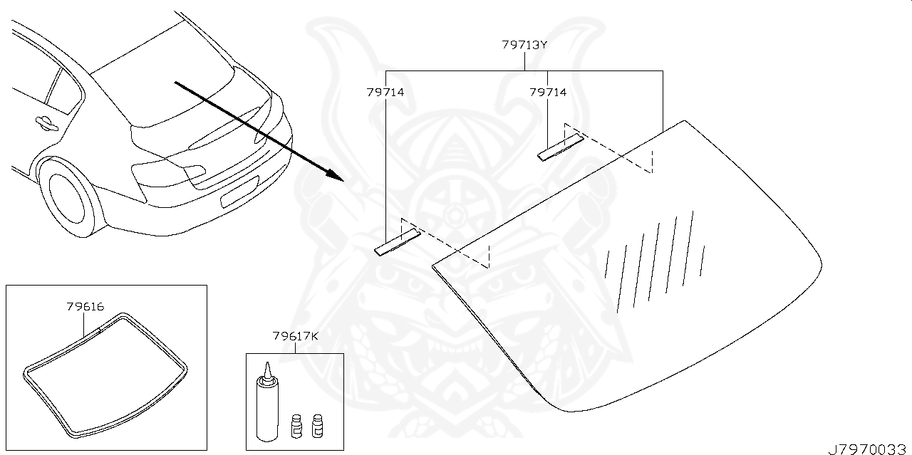 G2891-89925 - Nissan - Sealant Kit, Glass - Nengun Performance