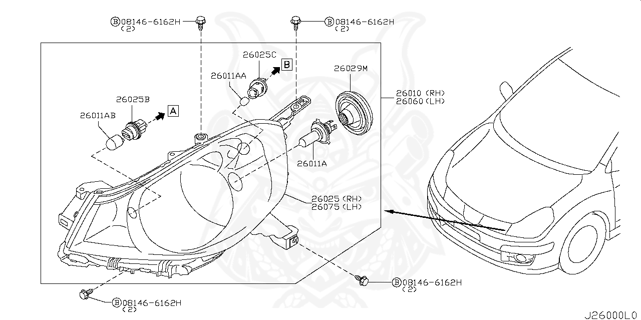 26261-89962 - Nissan - Bulb - Nengun Performance