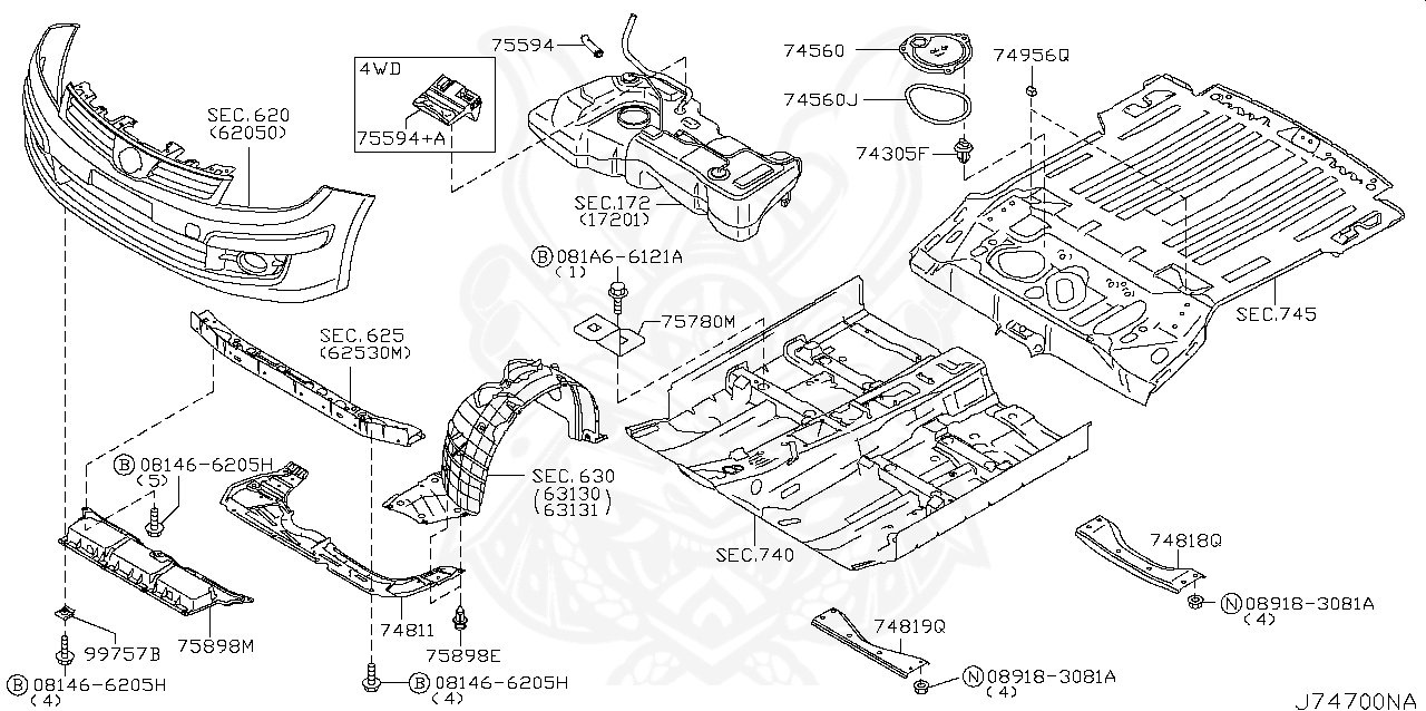 01553-05933 - Nissan - Clip - Nengun Performance