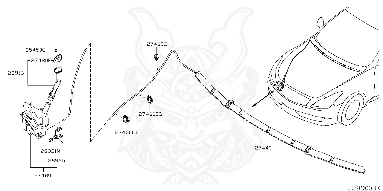 28920-50Y00 - Nissan - Pump Assembly, Front Washer - Nengun Performance
