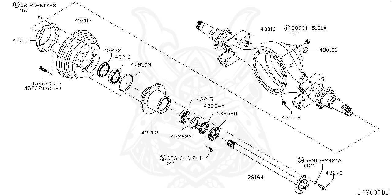 43232-0T000 - Nissan - Seal, Grease Rear Hub - Nengun Performance