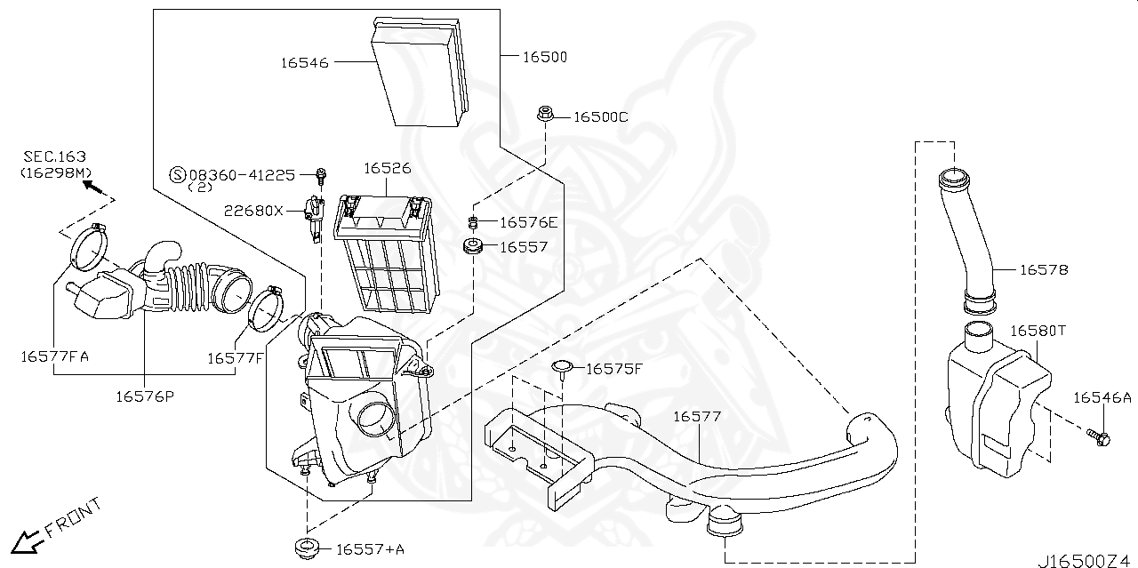 16557-6N200 - Nissan - Mounting, Rubber Air Cleaner - Nengun Performance