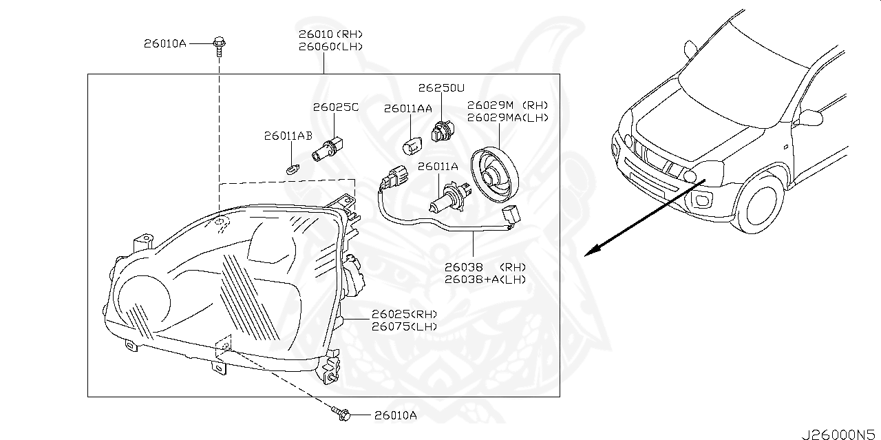 26261-89962 - Nissan - Bulb - Nengun Performance