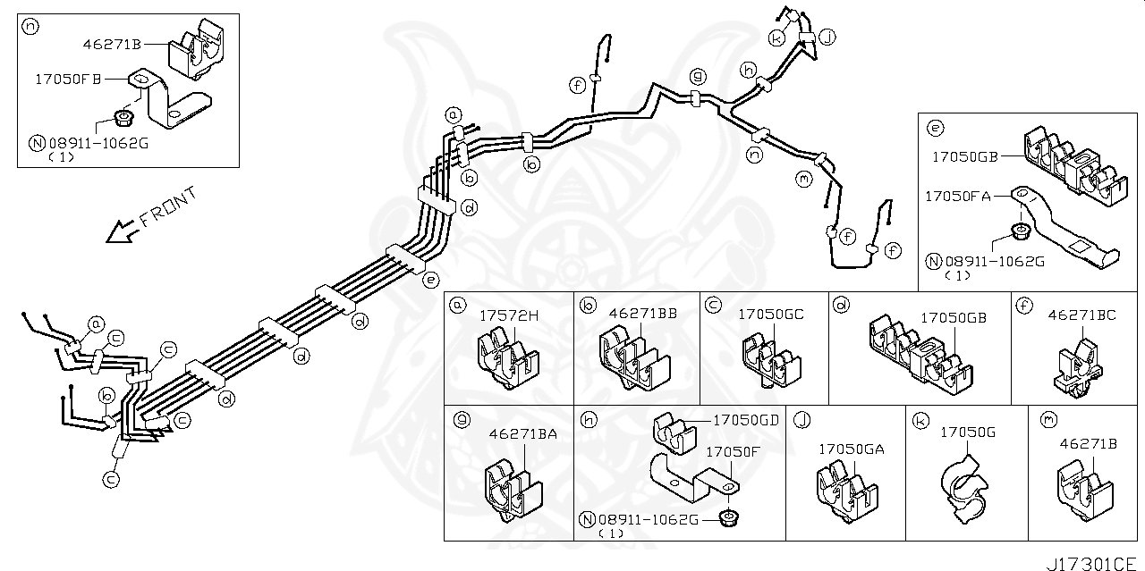 46271-7990A - Nissan - Clamps, Brake Tube - Nengun Performance
