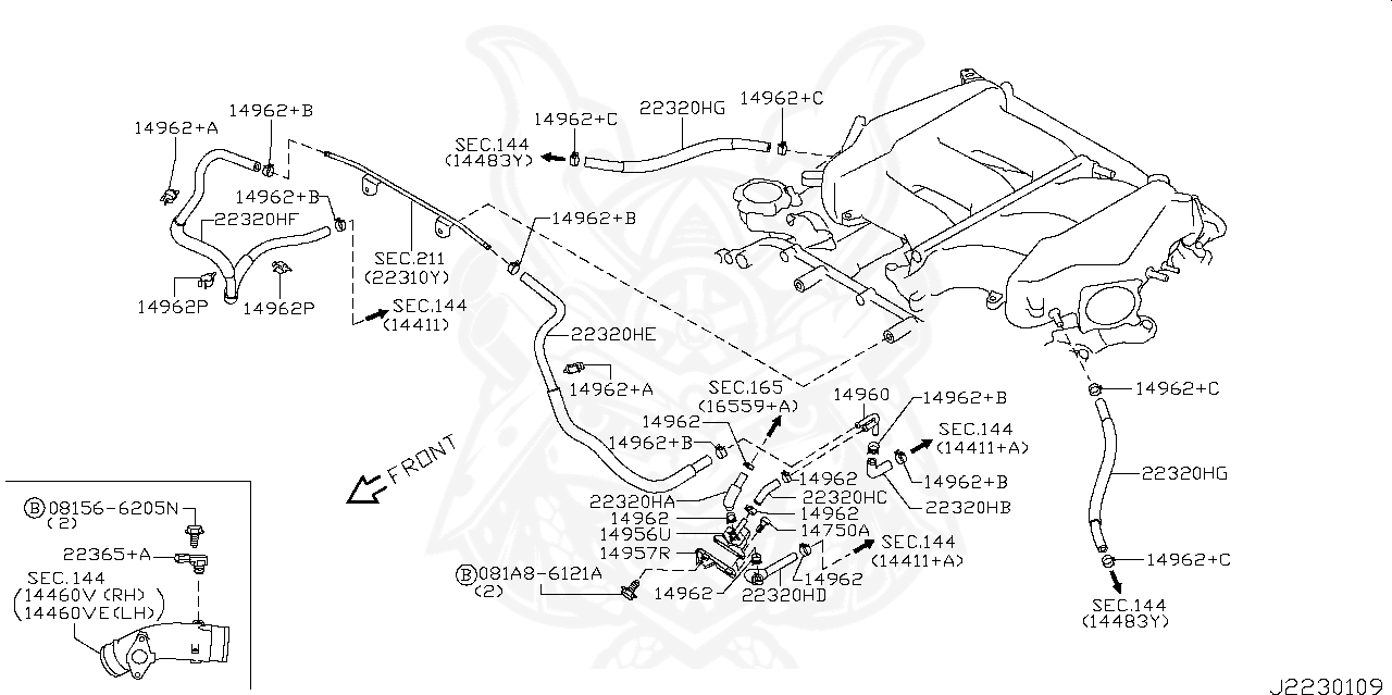 16439-N210A - Nissan - CLAMP-HOSE B - Nengun Performance