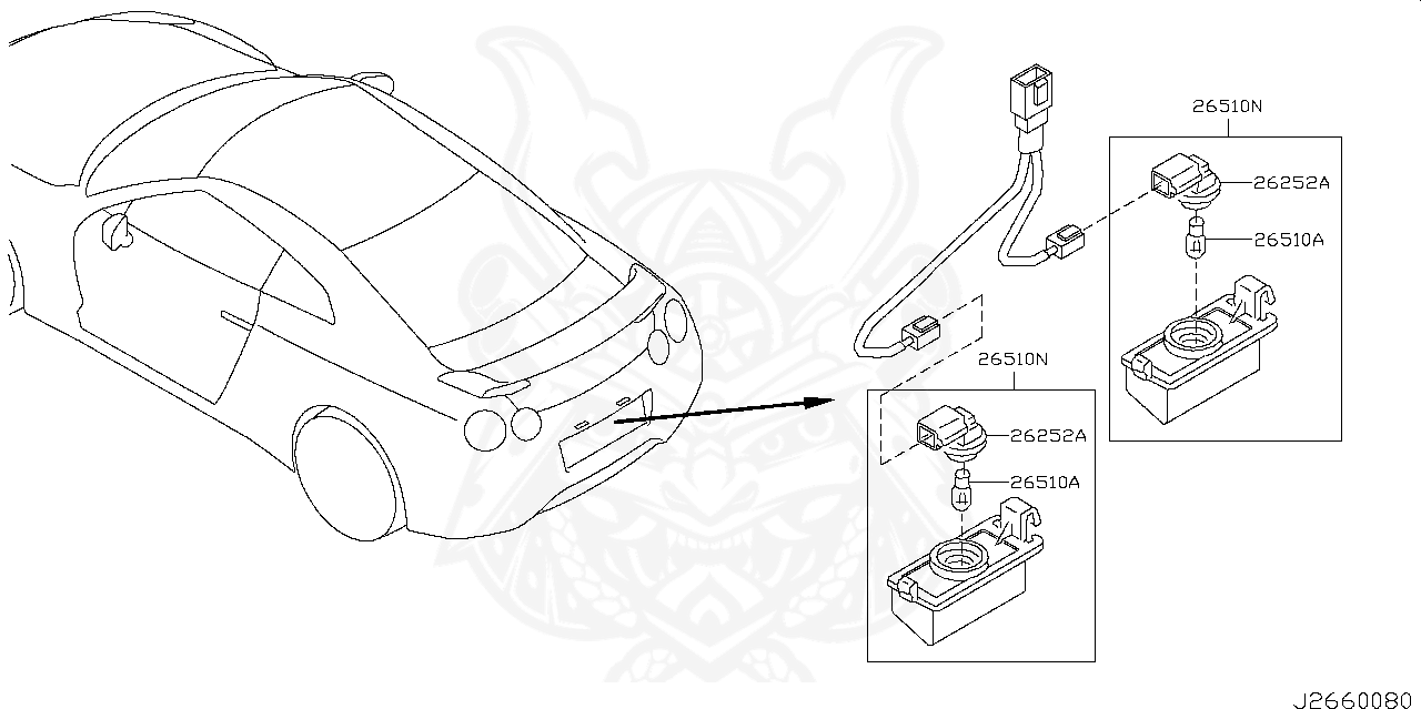 26244-72B00 - Nissan - Socket Assembly, Side Turn Signal Lamp - Nengun ...