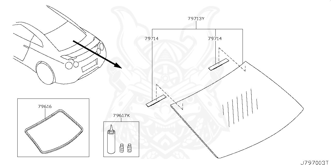 G2891-89925 - Nissan - Sealant Kit, Glass - Nengun Performance