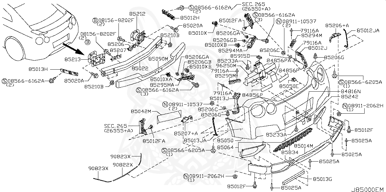 01281-00112 - Nissan - Grommet, Screw - Nengun Performance