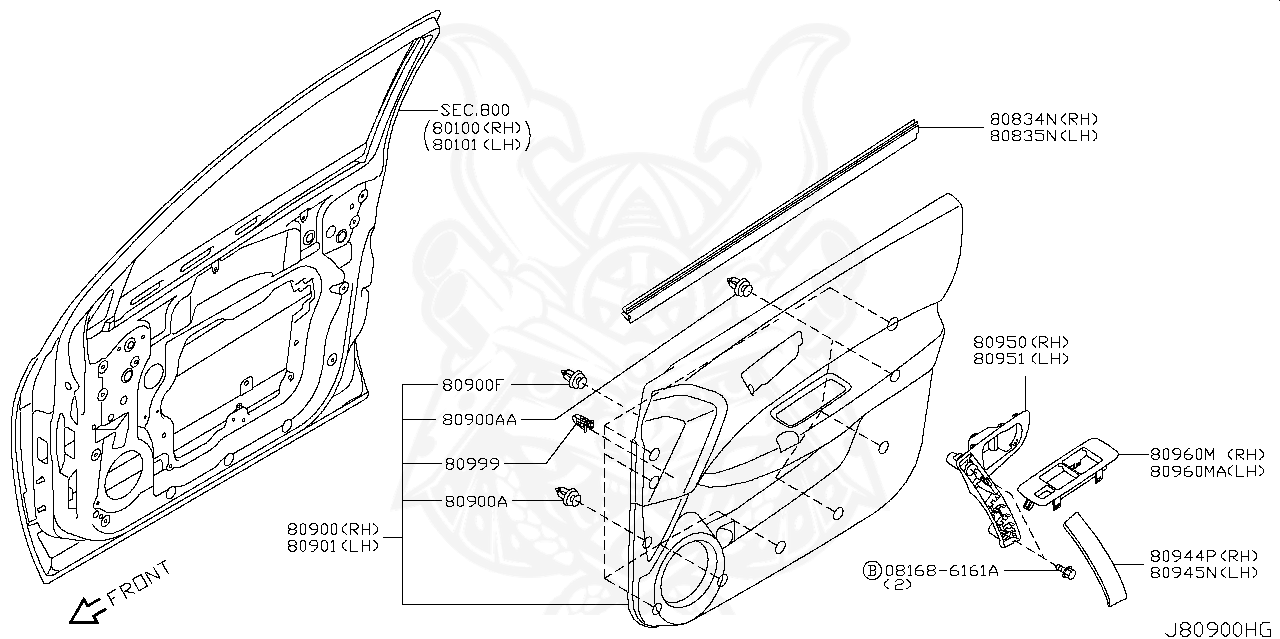 01553-09791 - Nissan - Clip, Trim - Nengun Performance