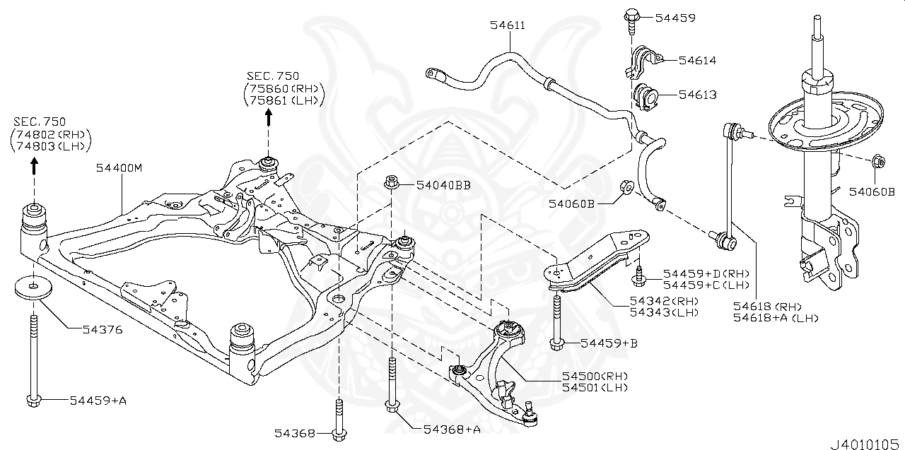 54618-1AA0E - Nissan - Rod Assembly, Connecting Stabilizer - Nengun ...