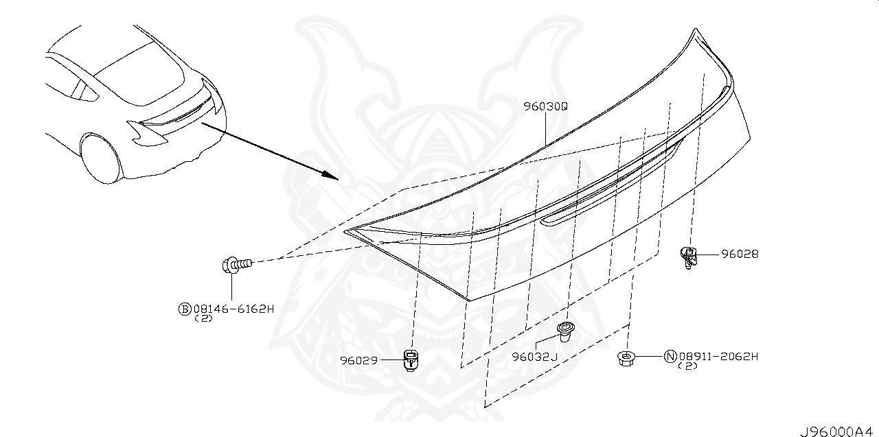 76848-51S00 - Nissan - Grommet - Nengun Performance