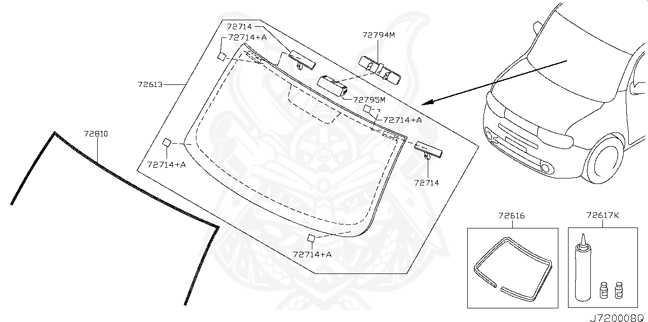 G2891-89925 - Nissan - Sealant Kit, Glass - Nengun Performance