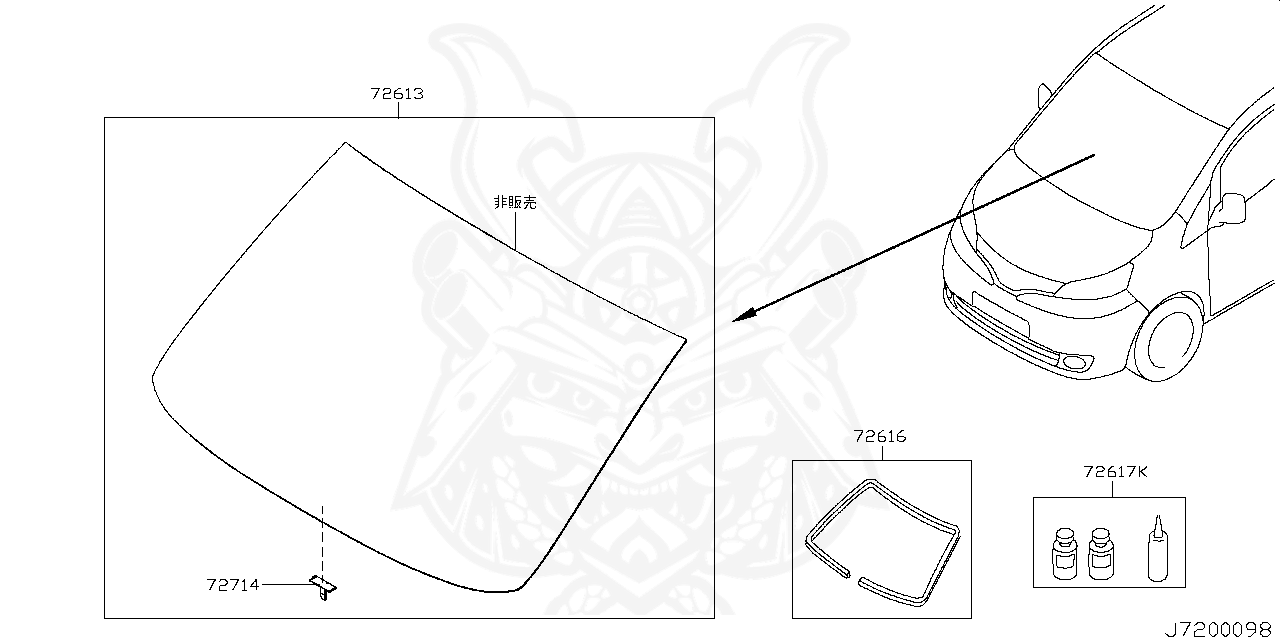 G2891-89925 - Nissan - Sealant Kit, Glass - Nengun Performance
