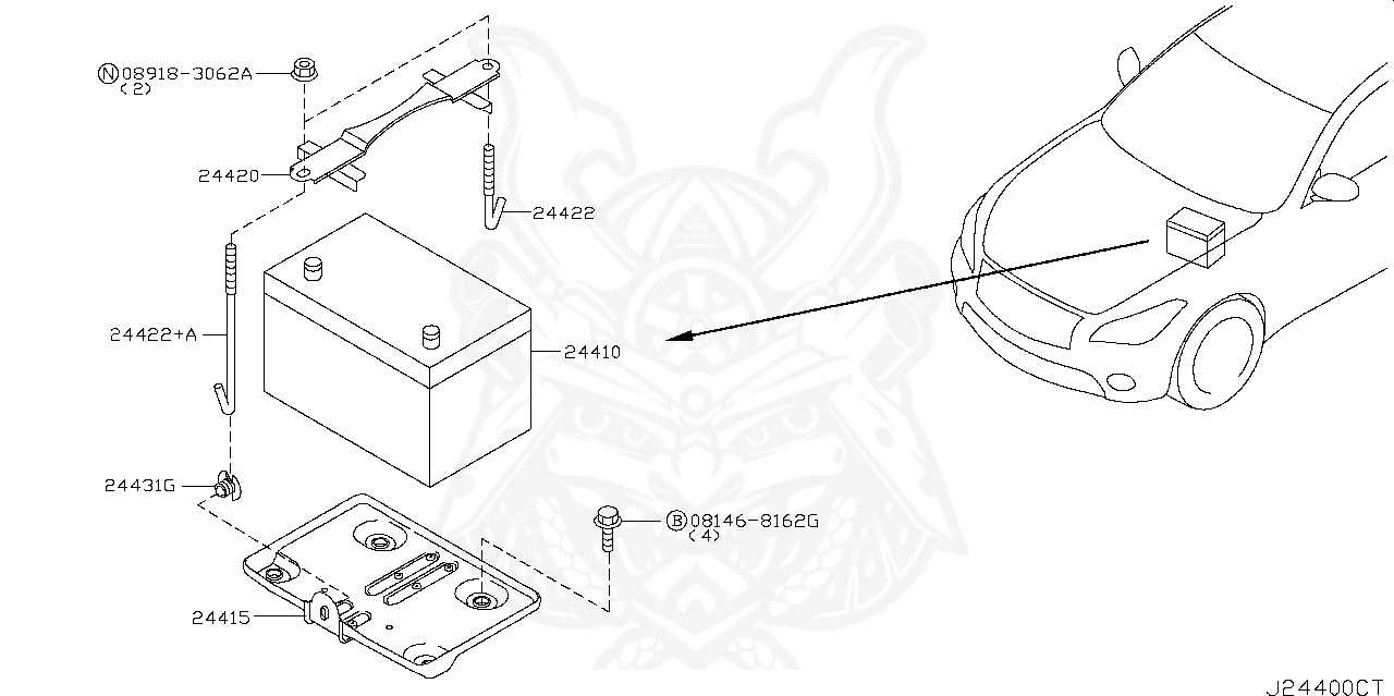 24432-AA000 - Nissan - Clamp, Battery Cover - Nengun Performance