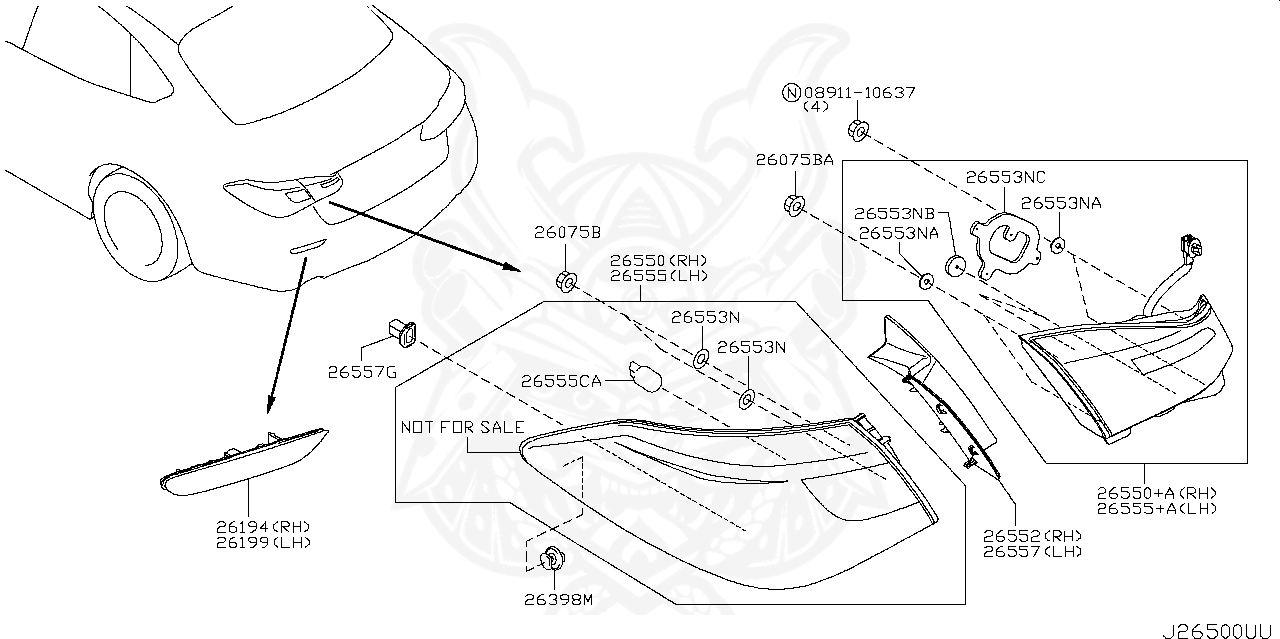 26557-2U000 - Nissan - Grommet - Nengun Performance