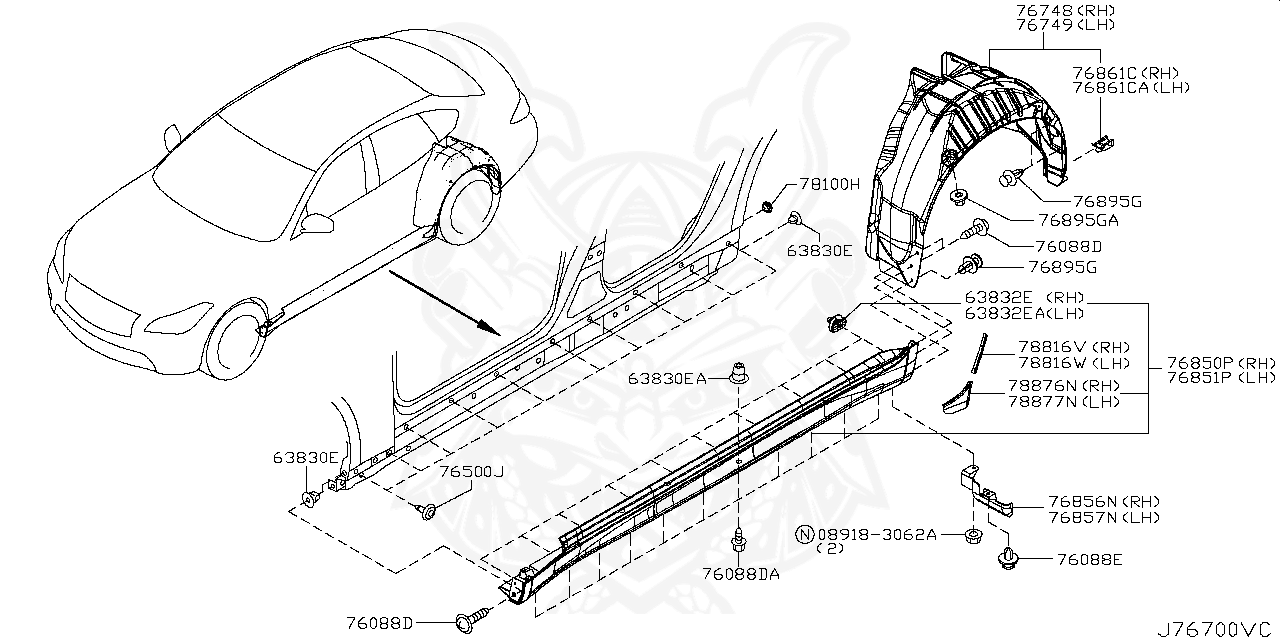 76882-6P000 - Nissan - Clip - Nengun Performance