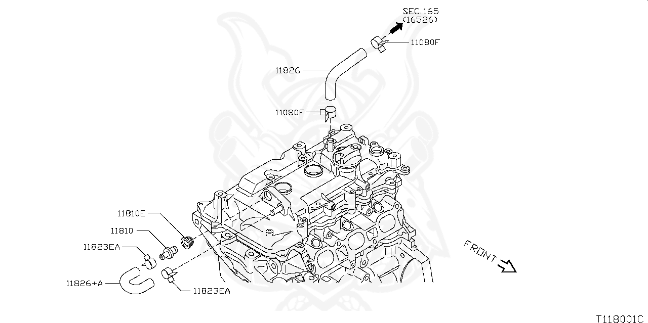 11812-41B00 - Nissan - Insulator, PCV Valve - Nengun Performance