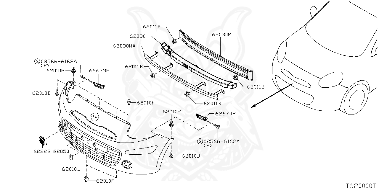 01281-01431 - Nissan - Front Bumper Grommet - Nengun Performance