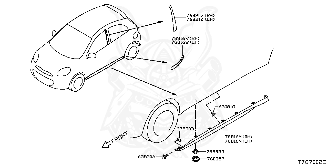76848-35F00 - Nissan - Grommet - Nengun Performance
