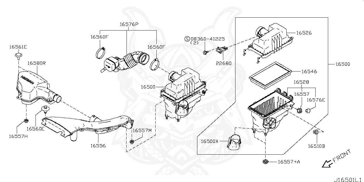 16557-6N200 - Nissan - Mounting, Rubber Air Cleaner - Nengun Performance