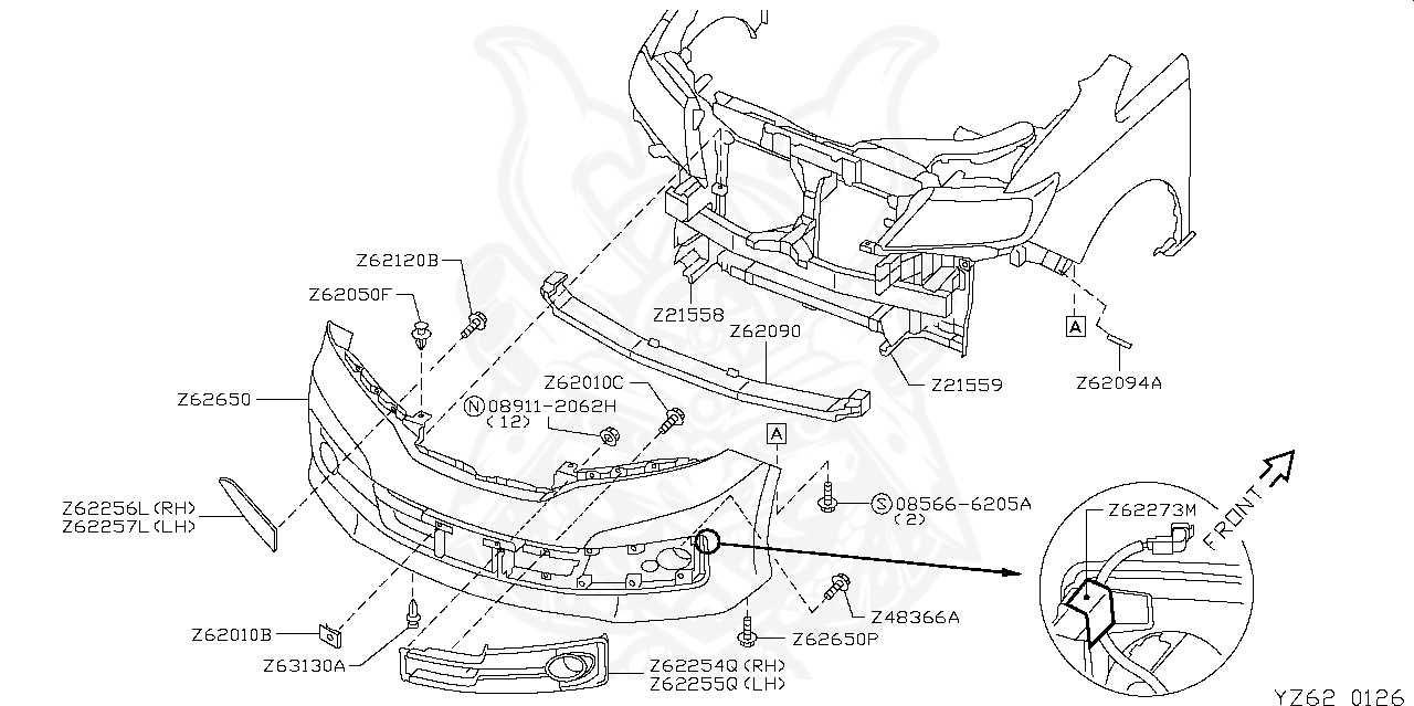 01454-N5061 - Nissan - Screw, Taping - Nengun Performance