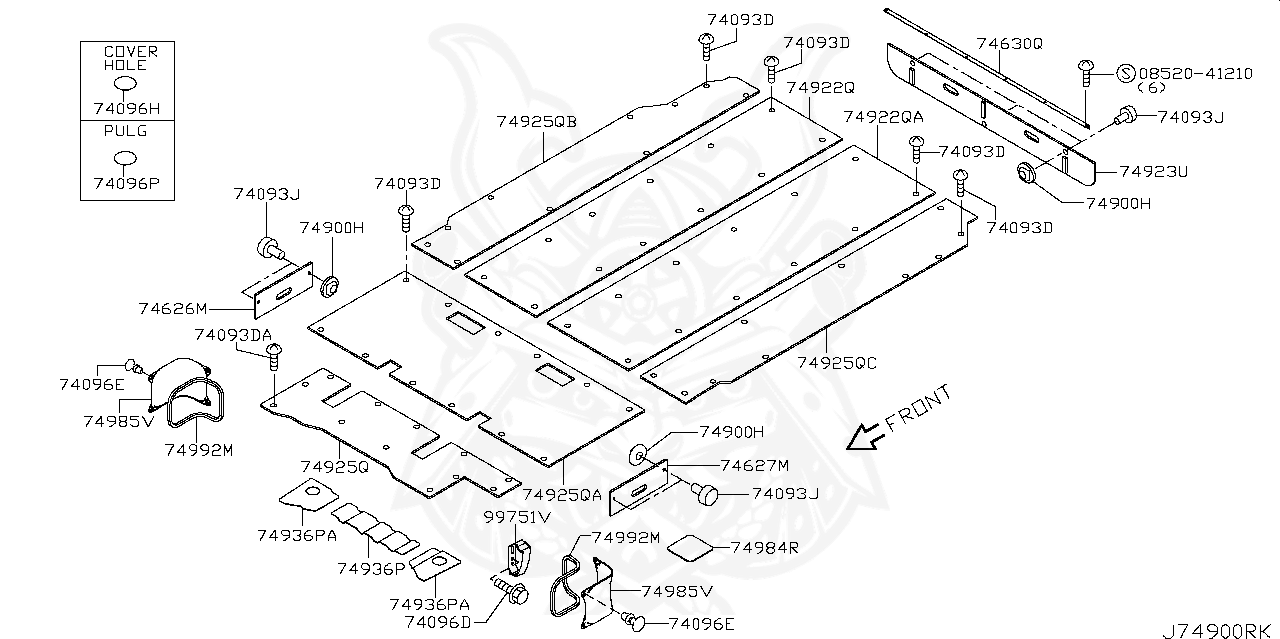 01658-00551 - Nissan - Plug, Front Floor - Nengun Performance