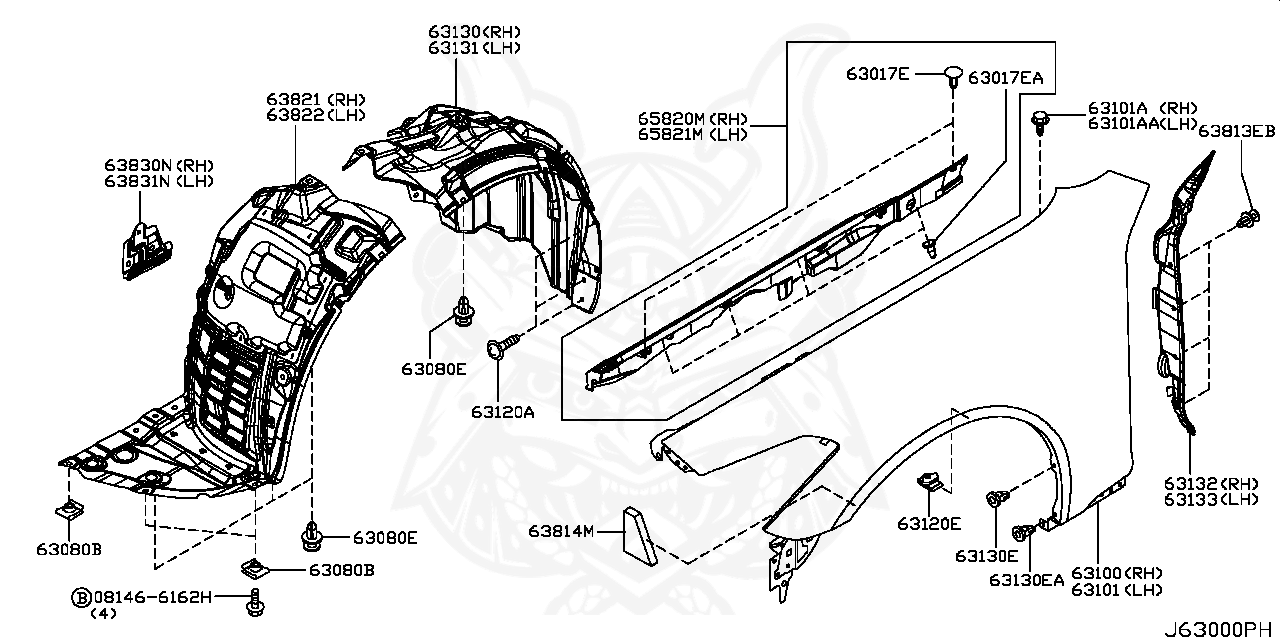76876-W5000 - Nissan - Clip - Nengun Performance