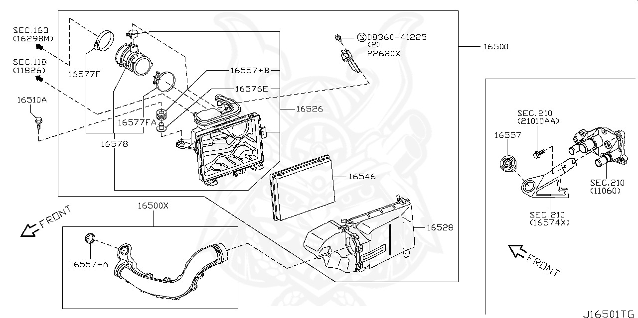 16557-6N200 - Nissan - Mounting, Rubber Air Cleaner - Nengun Performance