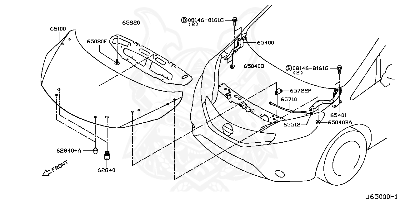 65722-EN00A - Nissan - Clamp, Hood Rod - Nengun Performance