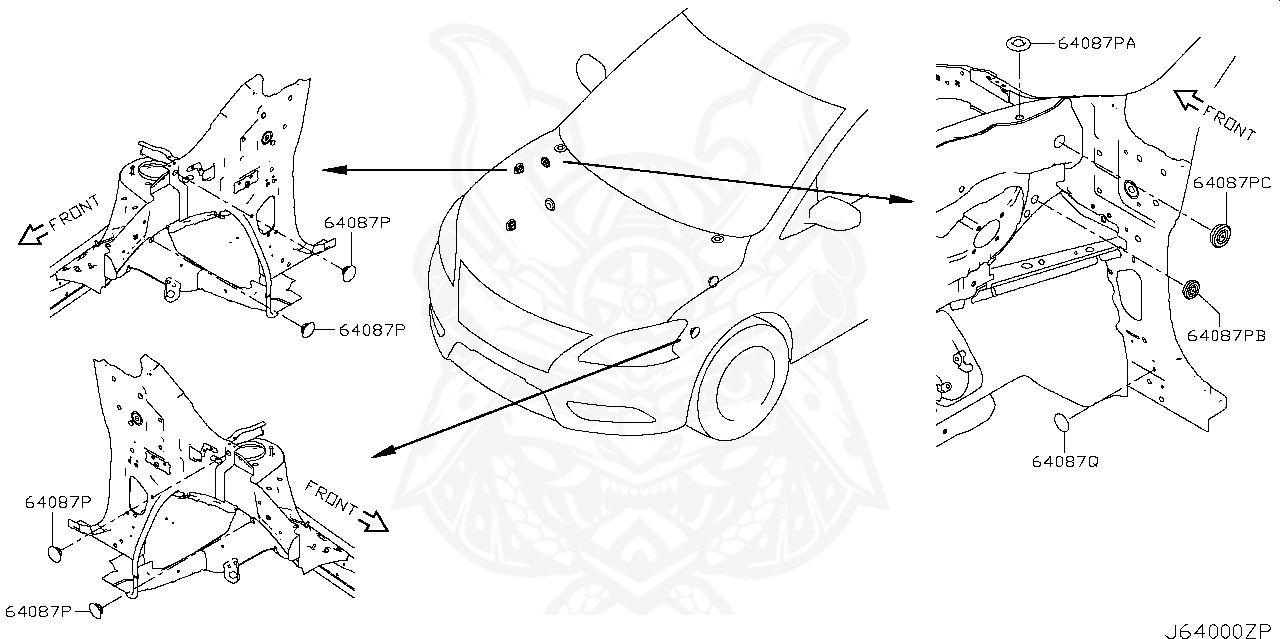 01658-00551 - Nissan - Plug, Front Floor - Nengun Performance