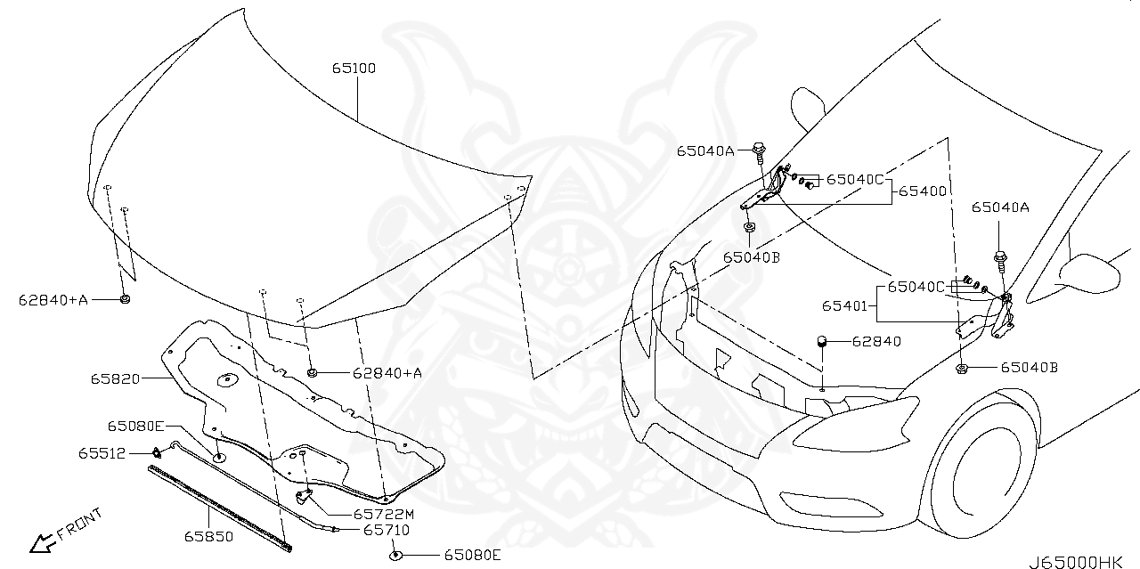 65822-3U010 - Nissan - Bumper, Hood - Nengun Performance
