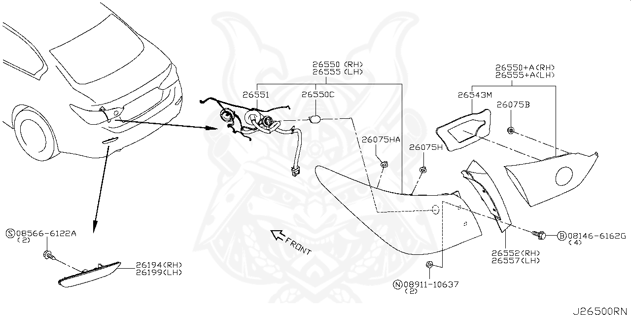 26557-2U000 - Nissan - Grommet - Nengun Performance